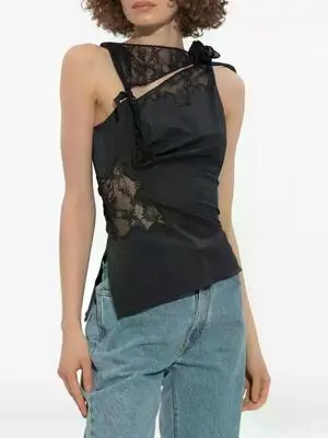 Coperni Lace-insert Draped Top