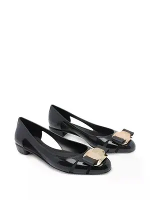 FERRAGAMO 30mm Leather Ballet Flats