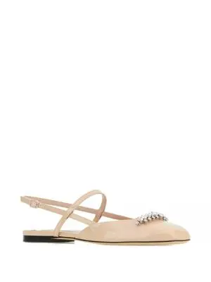 JIMMY CHOO Crystal-embellished Ballet Flats