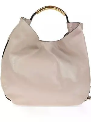 Moschino Leather Tote Bag - Neutrals