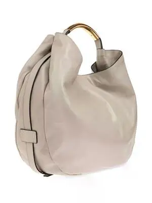 Moschino Leather Tote Bag - Neutrals