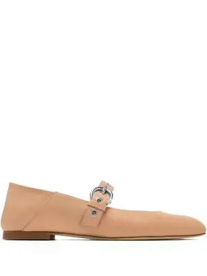 STUART WEITZMAN Buckle-strap Eyelet Ballet Flats