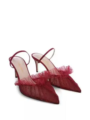 ANDREA WAZEN 75mm Franca Ruffled Mules