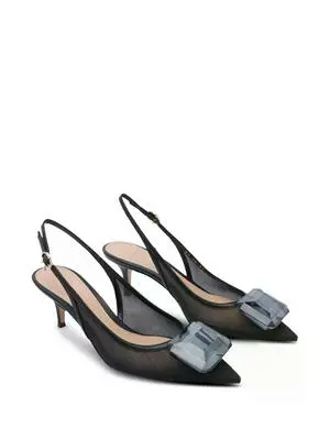 GIANVITO ROSSI 55mm Slingback Mesh Pumps