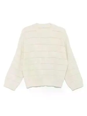 Brunello Cucinelli Open-knit Sweater - Neutrals