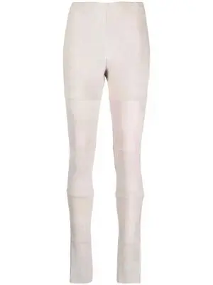 Kristensen Du Nord Panelled Suede Leggings - Neutrals
