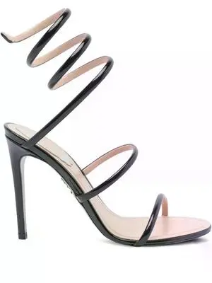 Rene Caovilla Cleo Spiral-wrap Patent-leather Sandals