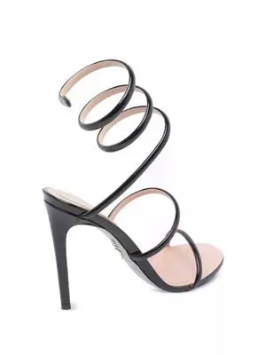 Rene Caovilla Cleo Spiral-wrap Patent-leather Sandals