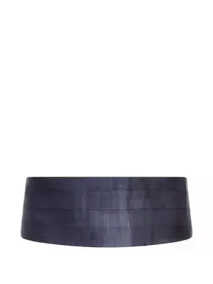 Giorgio Armani Pleated Silk Cummerbund - Blue