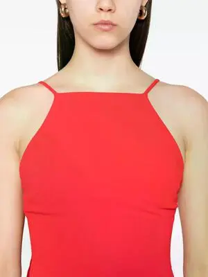 Solace London Ulla Halterneck Train Dress - Red