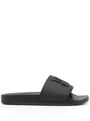 Palm Angels Rubberised Monogram Flat Slides