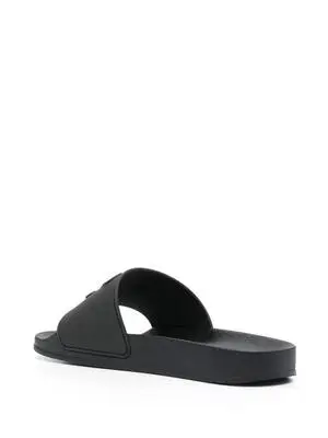 Palm Angels Rubberised Monogram Flat Slides