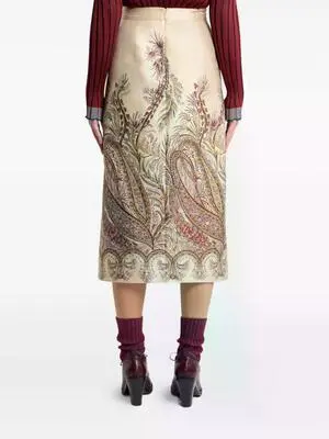 Etro Paisley Jacquard Midi Skirt