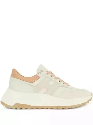 Hogan Hi-fi Panelled Leather Trainers - Neutrals