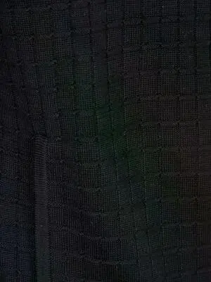 Emporio Armani Grid-pattern Zip-up Cardigan