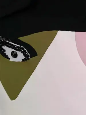 Prada Face-intarsia Single-breasted Coat
