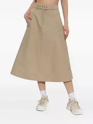 Moncler Belted Midi Skirt - Neutrals