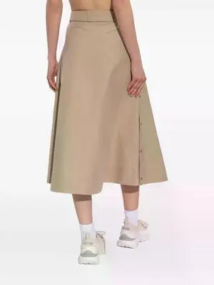 Moncler Belted Midi Skirt - Neutrals