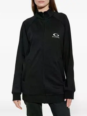 Balenciaga Logo-print Cut-out Sweatshirt