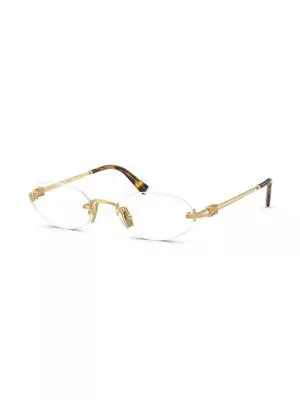 Miu Miu Oval Rimless Glasses