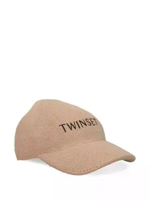 TWINSET Embroidered Logo Knitted Baseball Cap