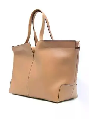 TOD'S Leather Tote Bag - Neutrals