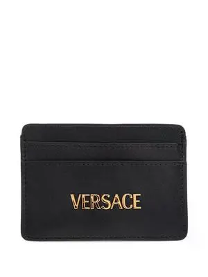 Versace Logo-plaque Cardholder - Black