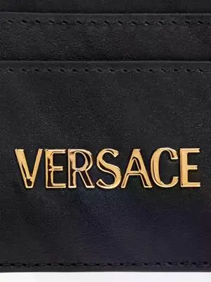 Versace Logo-plaque Cardholder - Black