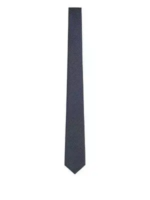 Giorgio Armani Micro-dot Silk Neck Tie - Blue