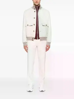 Brunello Cucinelli Button-up Bomber Jacket - Neutrals