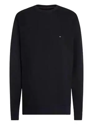 Tommy Hilfiger Logo-embroidered Crew-neck Jumper - Blue