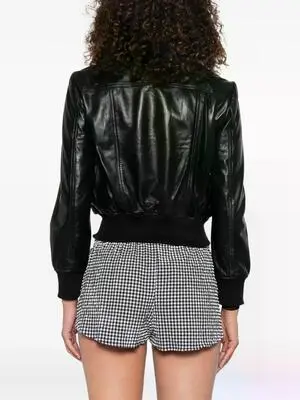 R13 Leather Zip-front Jacket