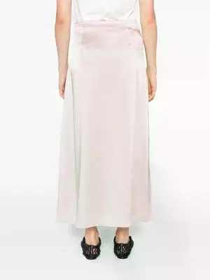 Max Mara Satin-finish Midi Skirt - Neutrals