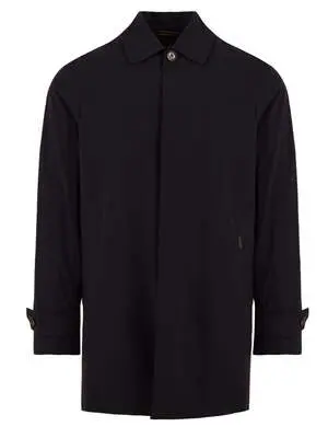 MOORER Classic Collared Coat - Blue