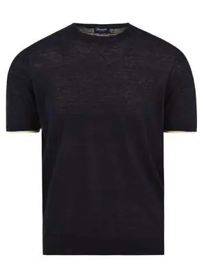 DRUMOHR Two-tone Crew Neck Sweater - Navy/luna