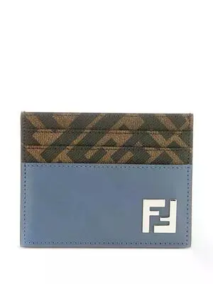 Fendi Ff-logo Cardholder - Blue