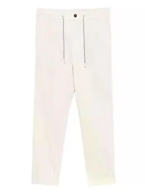 Eleventy Pleated Drawstring Trousers - Neutrals
