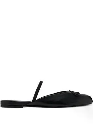 STUART WEITZMAN Prima Bow-detail Leather Mules