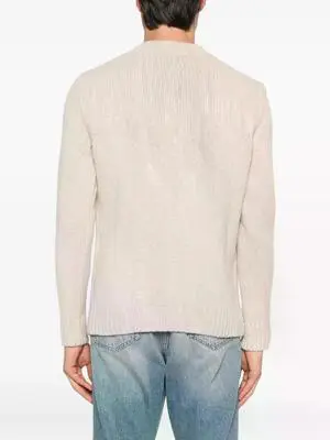 Eleventy Embroidered Crew-neck Sweater
