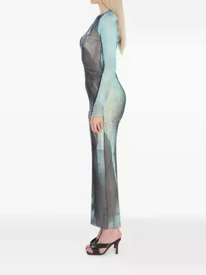 JEAN PAUL GAULTIER Water-print Maxi Dress