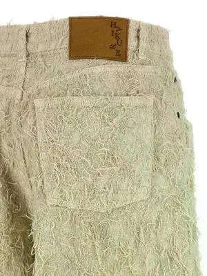 HAIKURE Textured Denim Shorts - Neutrals