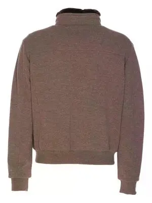 MOORER Shearling-collar Padded Jacket