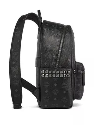 Mcm Studded Monogram Backpack