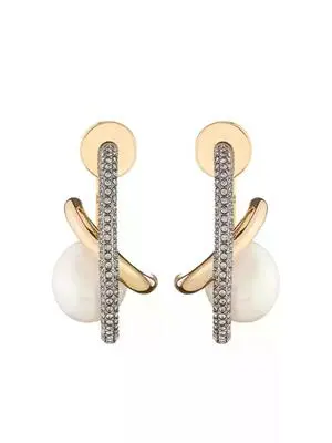 Demarson Pearl-embellished Stud Earrings - Gold