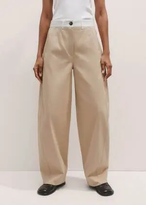ME+EM Contrast Waist Tapered Chino