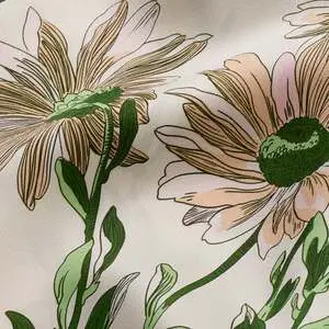 ME+EM Silk Satin Daisy Print Top