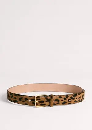 ME+EM Leopard Printed Belt - Dark Brown Multi