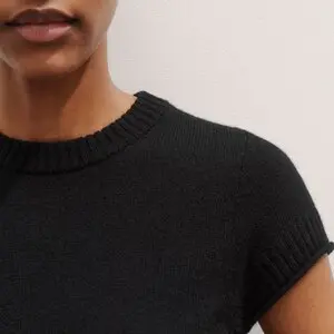 ME+EM Cashmere Baby Tee - Black