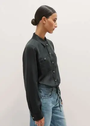 ME+EM Washed Silk Elevated Shirt