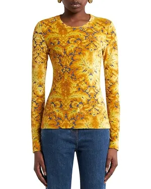 Etro Printed Long Sleeve Top